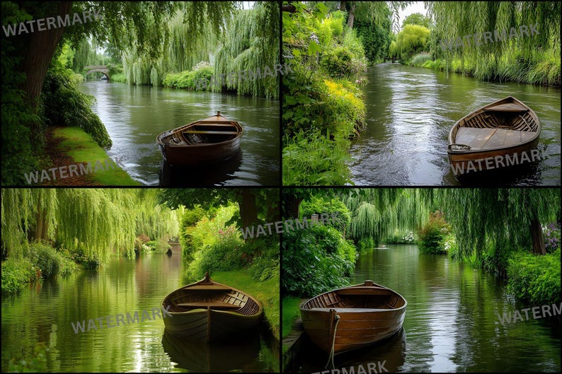 Riverside Digital Backdrop, Serene Background for Photography, Tranquil ...