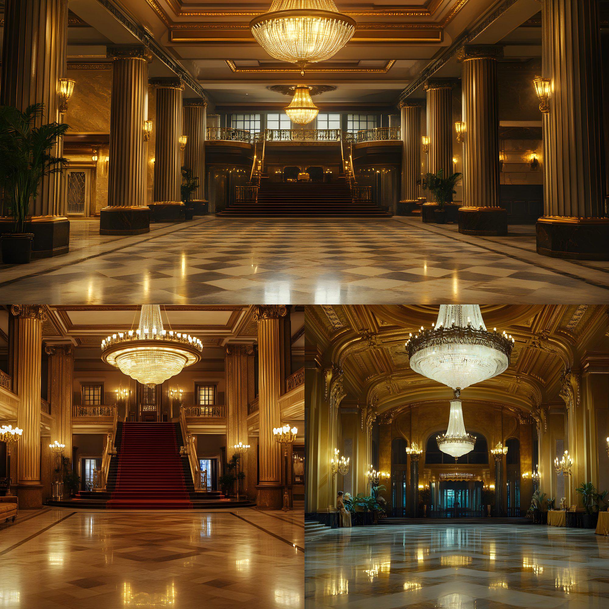 Art Deco Hotel Lobby Digital Backdrop, Elegant Photography Background ...