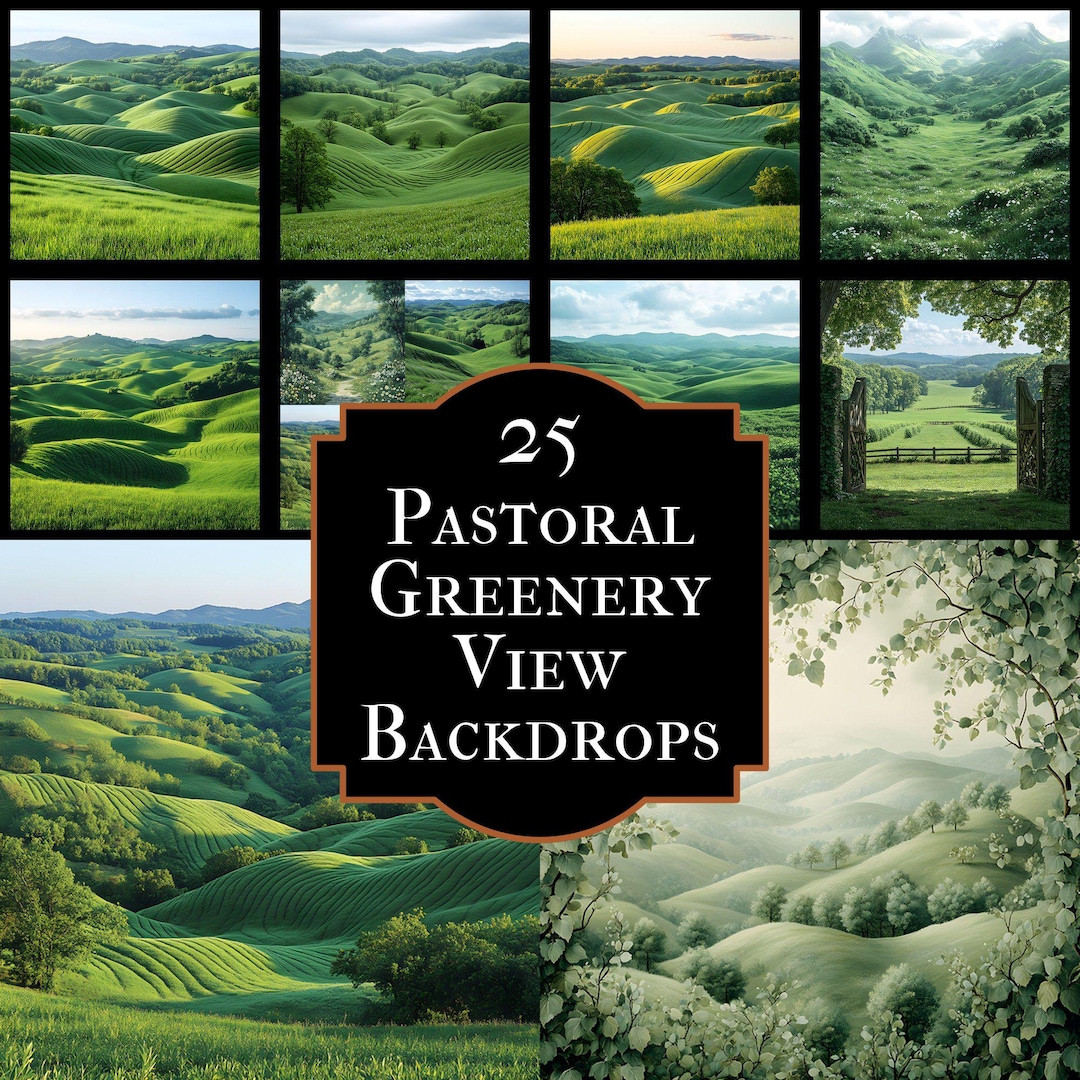 Pastoral Greenery Digital Backdrop, Photography Background, Scenic View ...