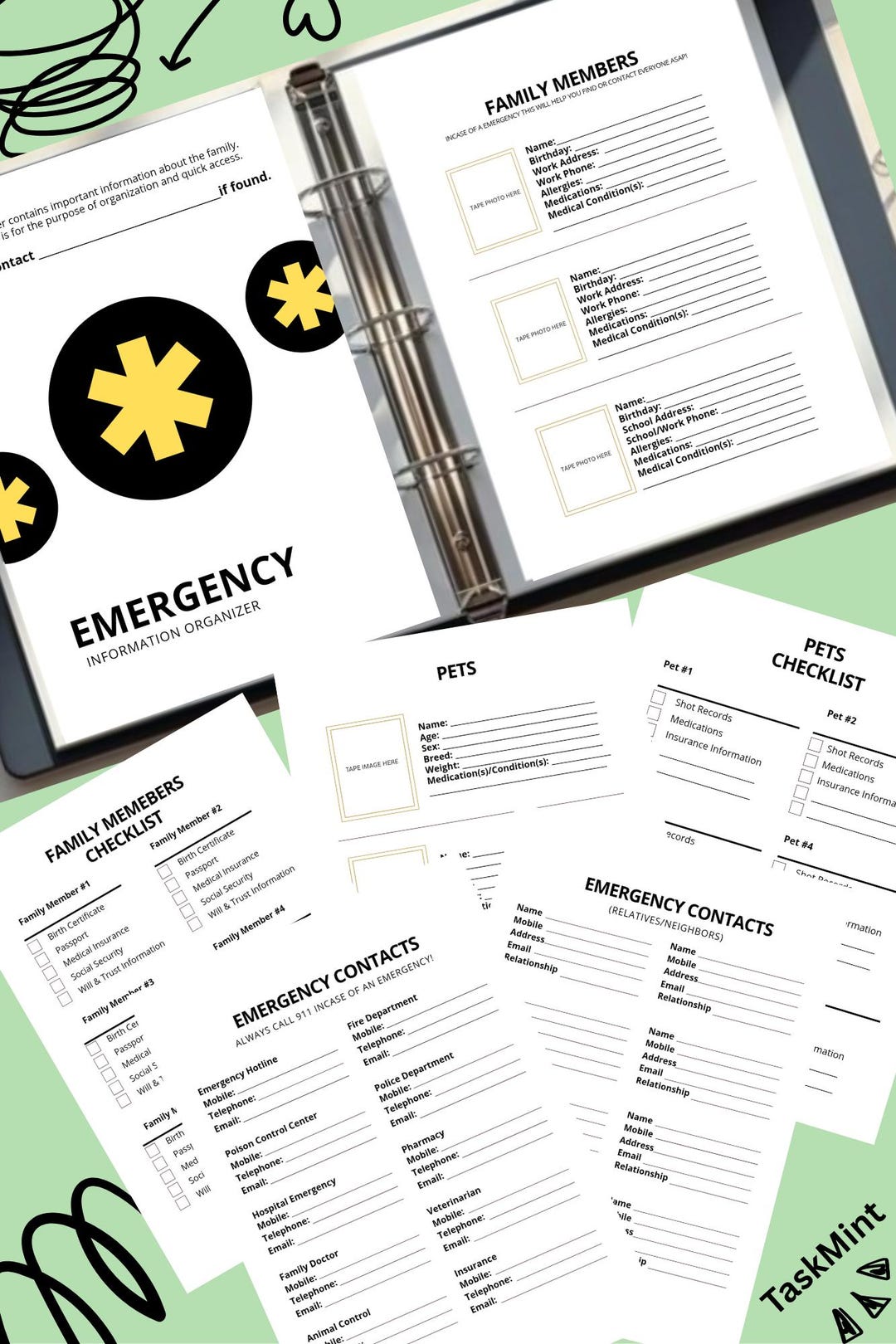 Family Emergency Binder Printable: Home Preparedness Kit (digital ...