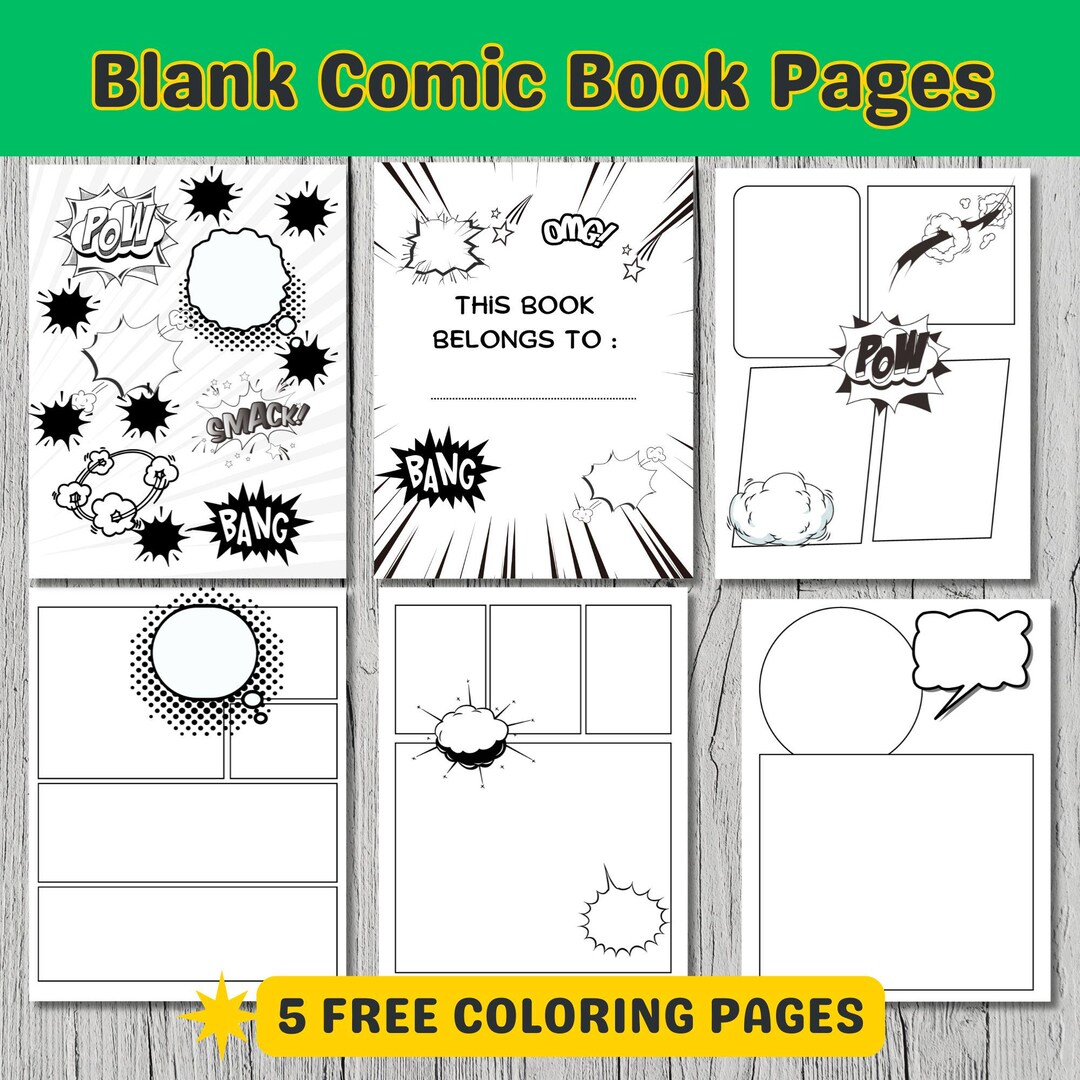 110 Blank Comic Template Printable| Comic Drawing Book| Create Your Own ...