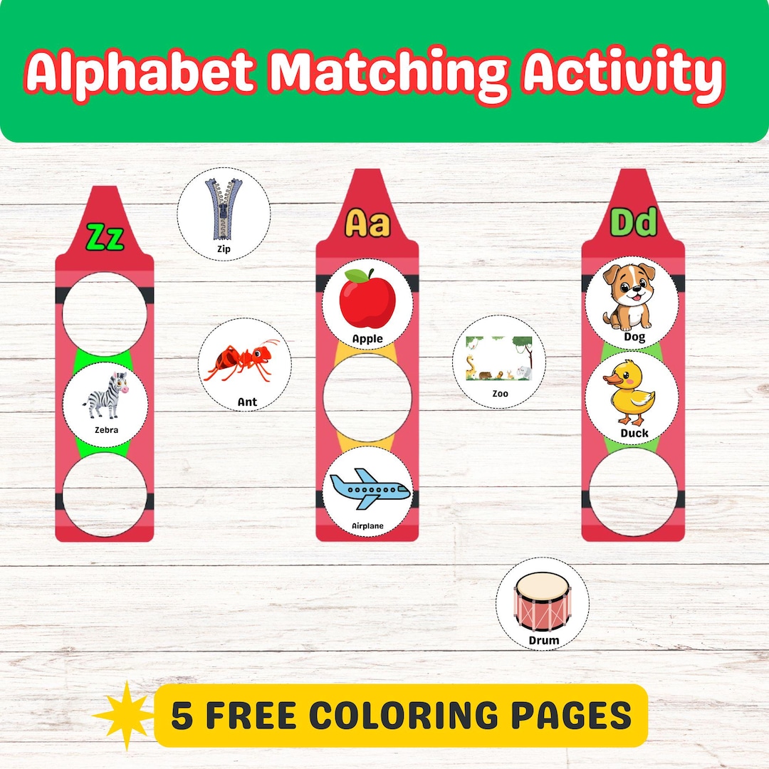 Alphabet Matching Activity | Preschool, Homeschool & Kindergarten ...