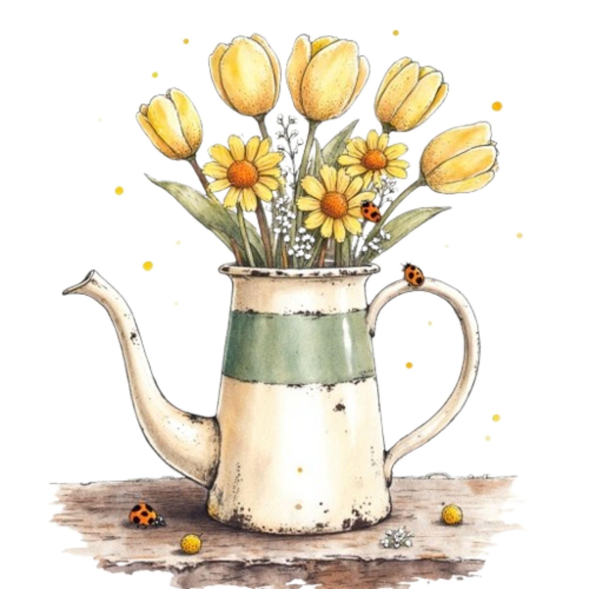 Yellow Spring Flowers Clipart, Floral Graphics (digital Download) - Etsy