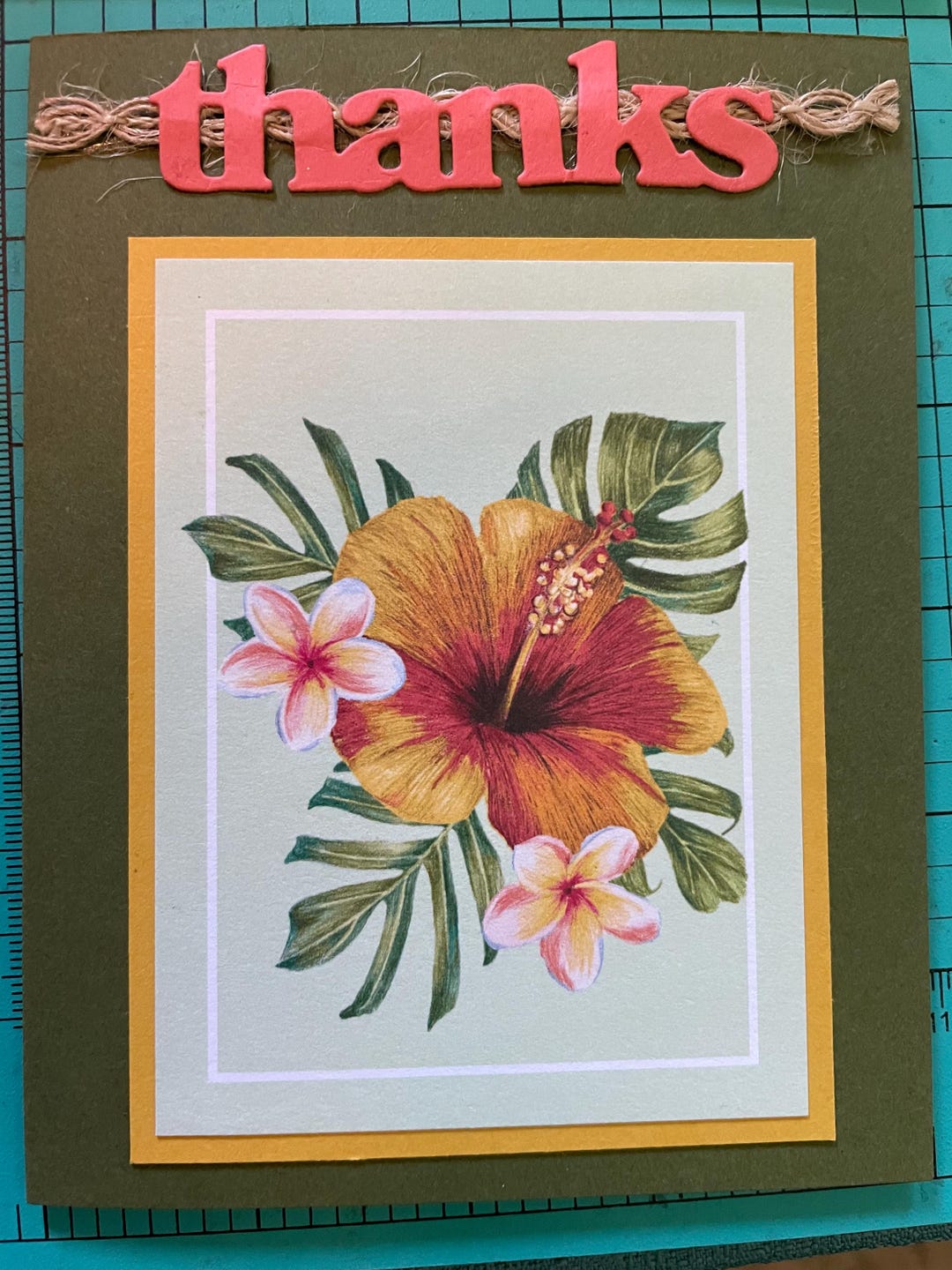 4 Handmade Tropical /tiki Greeting Cards - Etsy