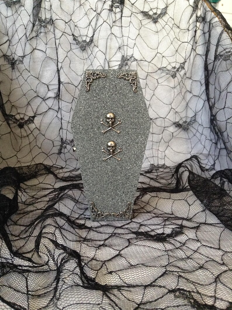 Grey Stone Look Skeleton Jolly Roger Wood Coffin Skull and - Etsy