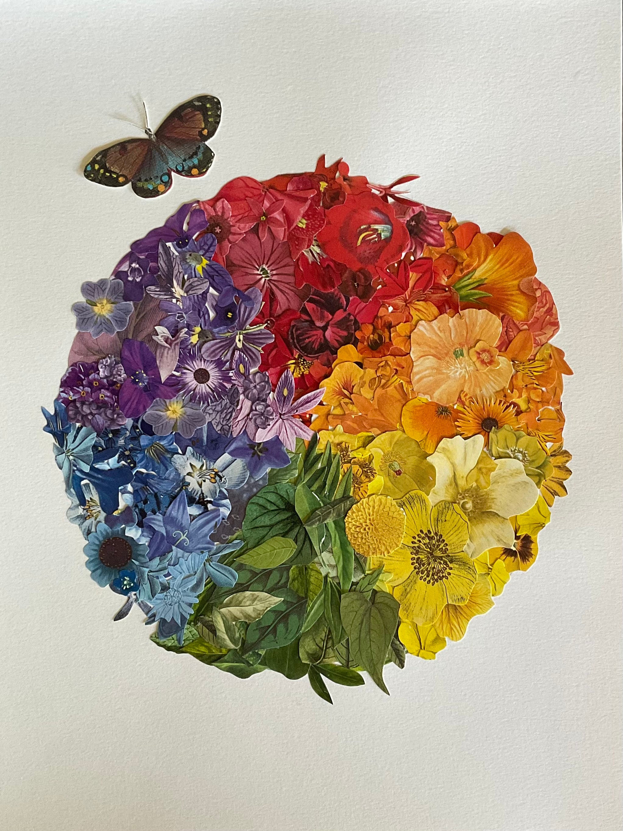 Colour Wheel Original Collage Art by Katie Mccann - Etsy