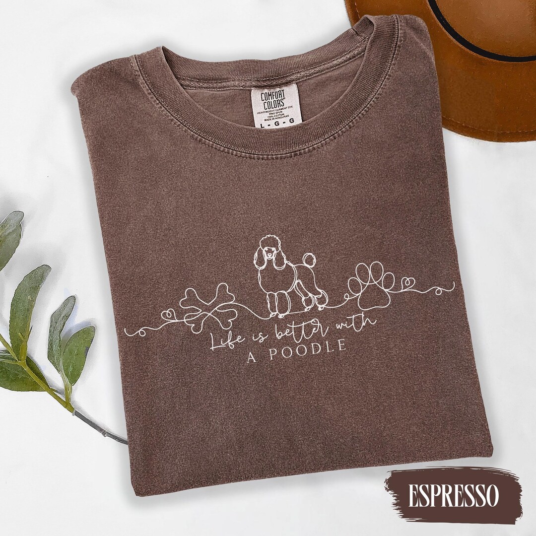 Comfort Colors Poodle Line Art Shirt, Poodle Mom Gift, Dog Lover Tee - Etsy