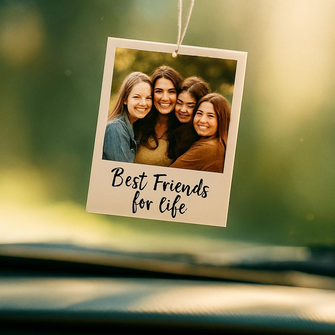 Personalised Photo Car Ornament Hanging, Custom Photo Car Hanger ...