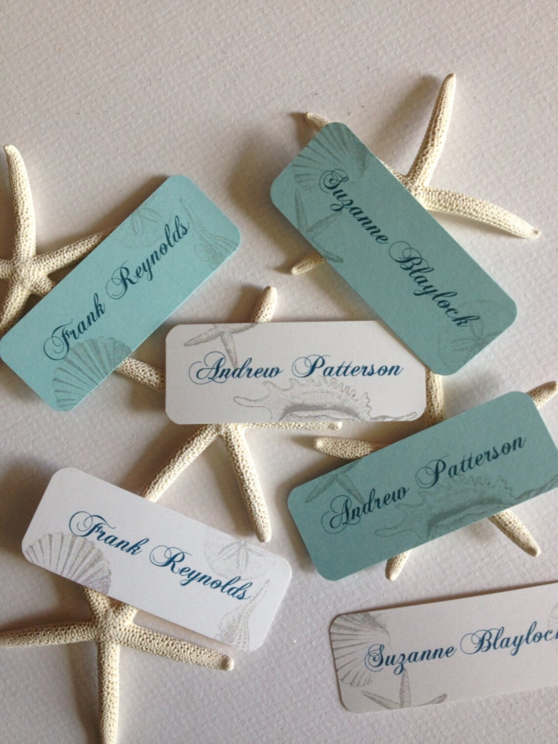 Place Cards Sea Shells Escort Cards Wedding/quince/bat Mitzvah Beach ...