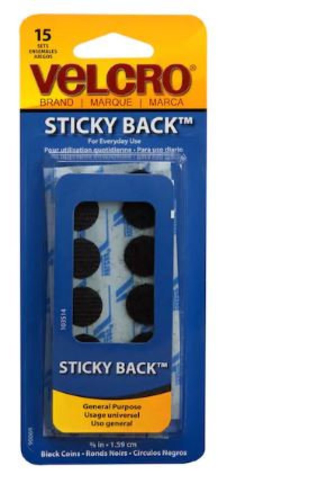 15 Velcro Brand Circular Sticky Pads - Coins - Dots Stick on Fasteners ...