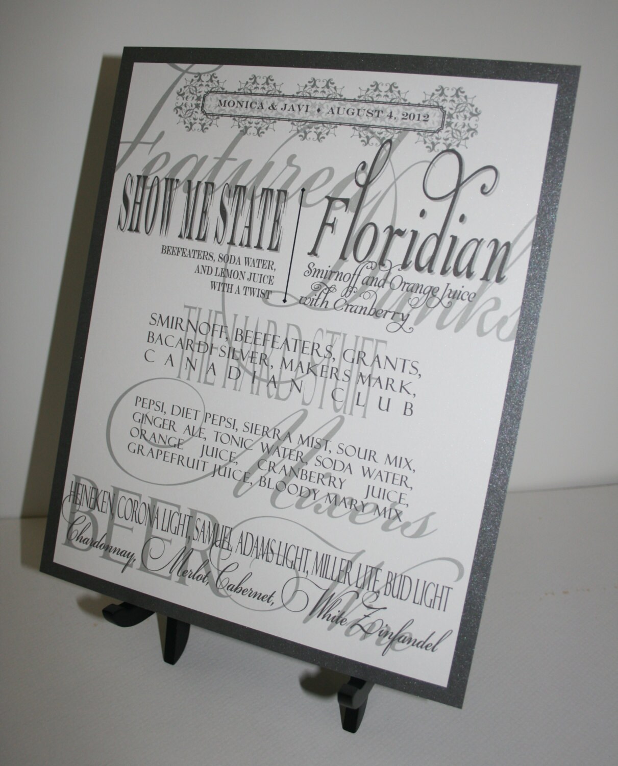 Signature Drink Wedding Party Event Sign Custom - Etsy
