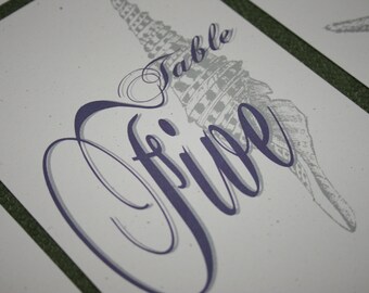 Sea Shell Table Numbers for Beach and Nautical Receptions Wedding ...