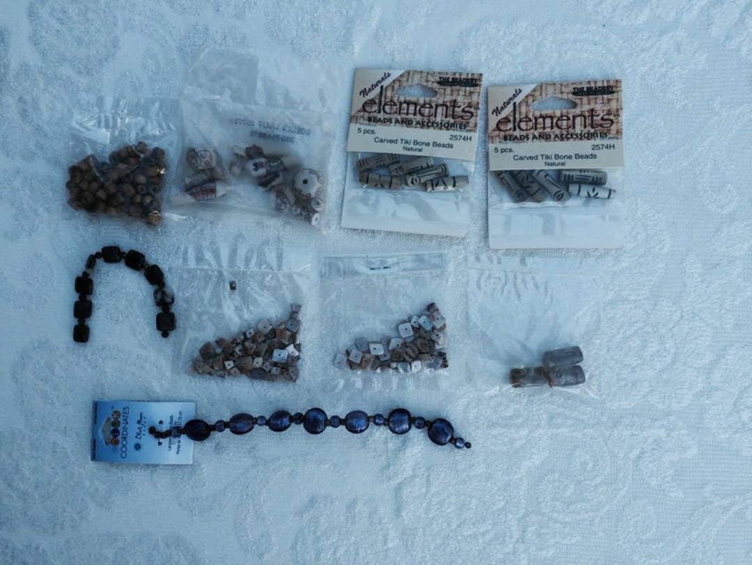 DESTASH Beads Assorted Glass Wood Ceramic Shell Beads Natural Beads ...