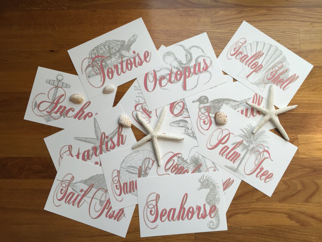 Sea Shell Table Numbers for Beach and Nautical Receptions - Etsy