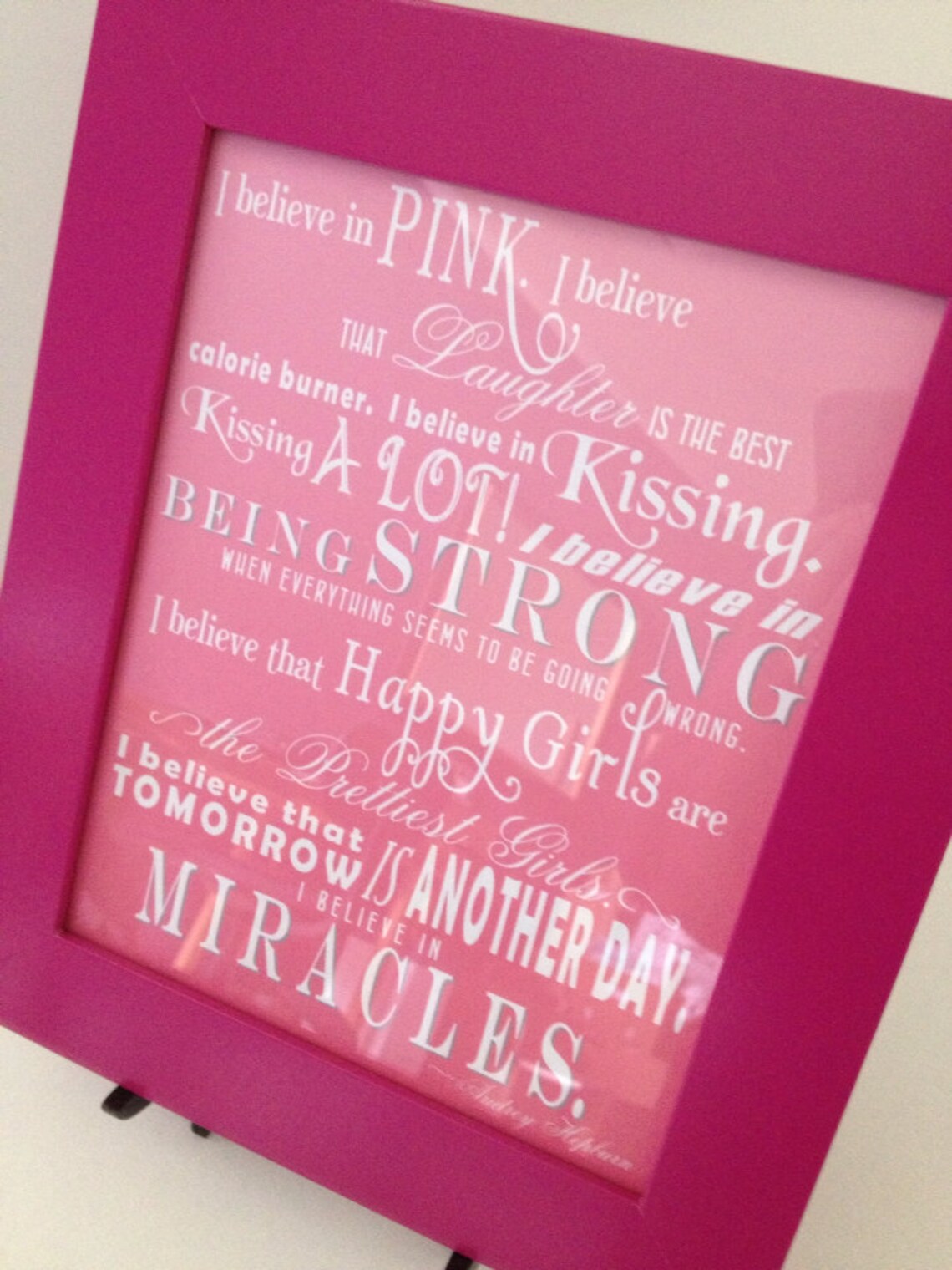 I Believe Sign Poster Audrey Hepburn Inspirational - Etsy