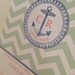 Mint Chevron Navy Anchor Monogram Invite for Nautical Bridal Shower ...