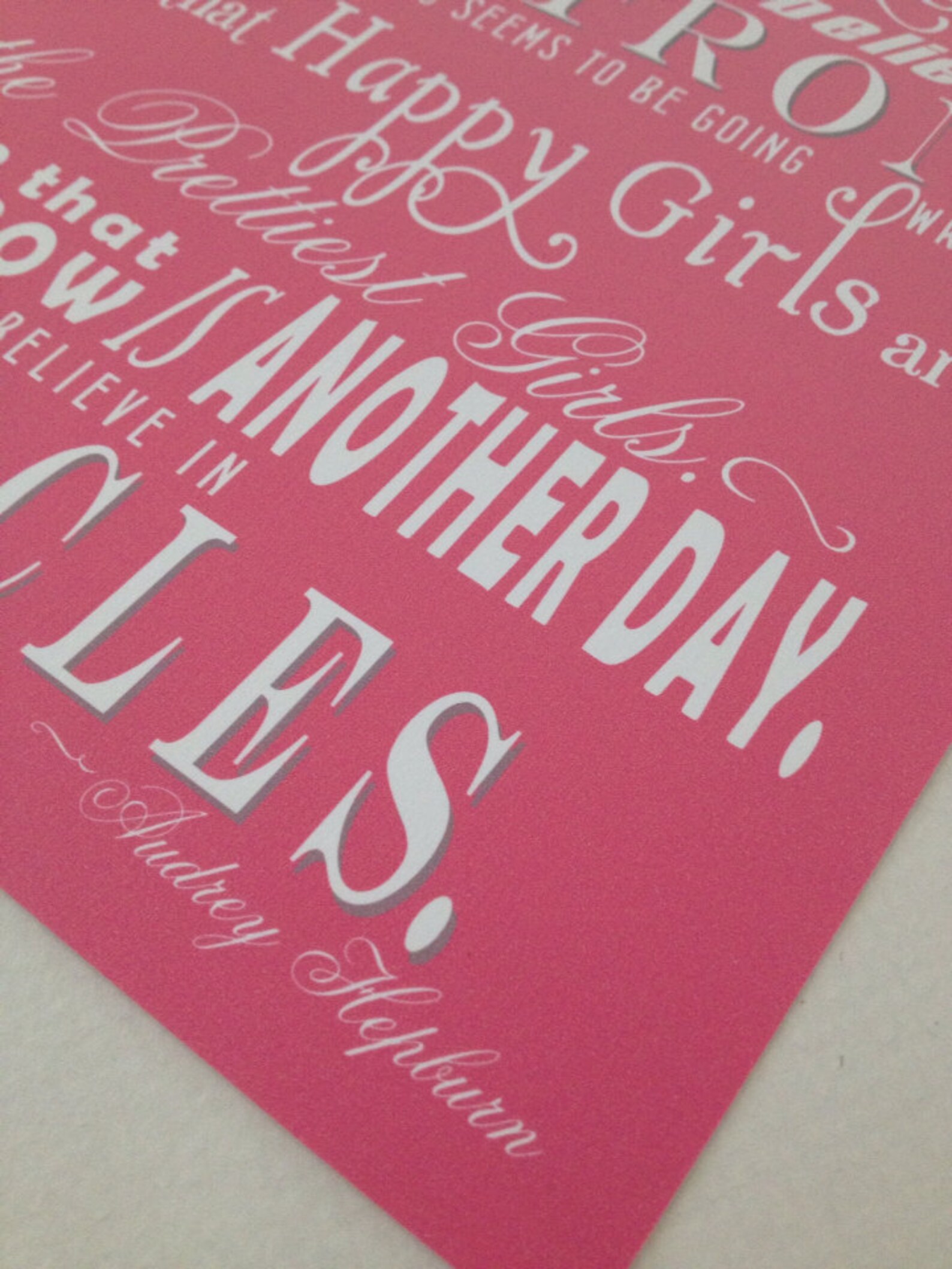 I Believe Sign Poster Audrey Hepburn Inspirational - Etsy