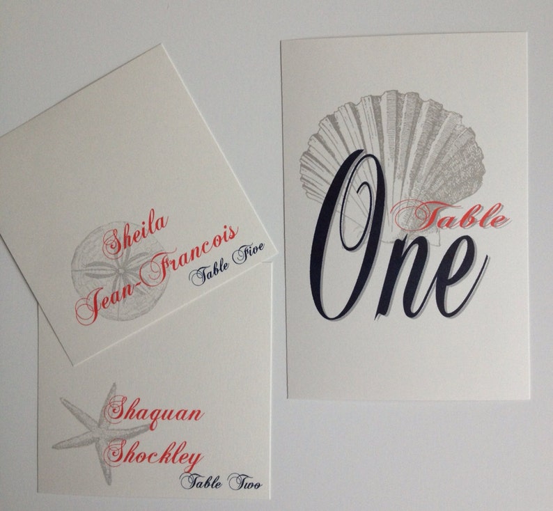 Sea Shell Table Numbers for Beach and Nautical Receptions - Wedding ...