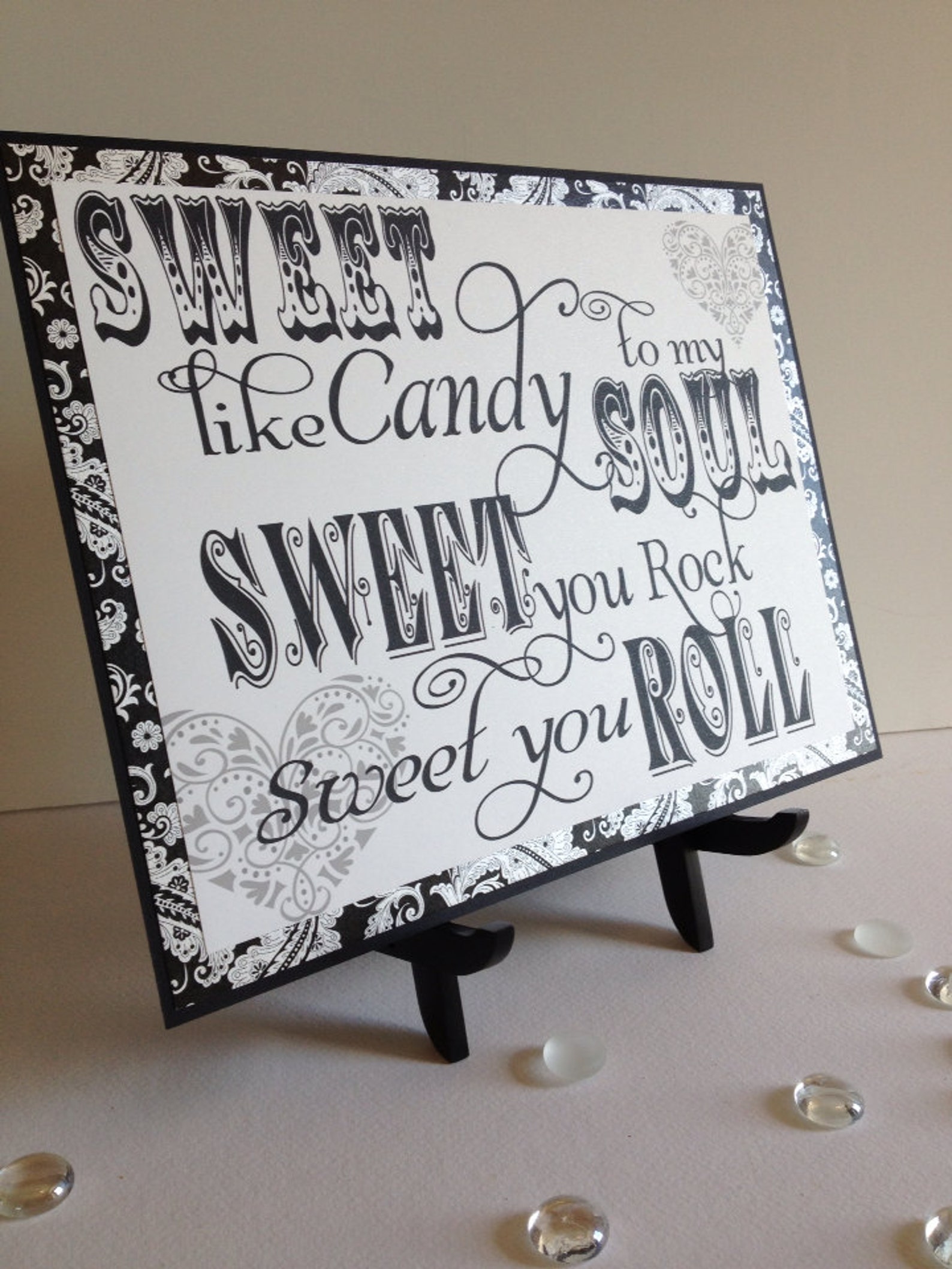 Sign Candy Bar Buffet Wedding Reception Candy Station - Sweet You Rock ...