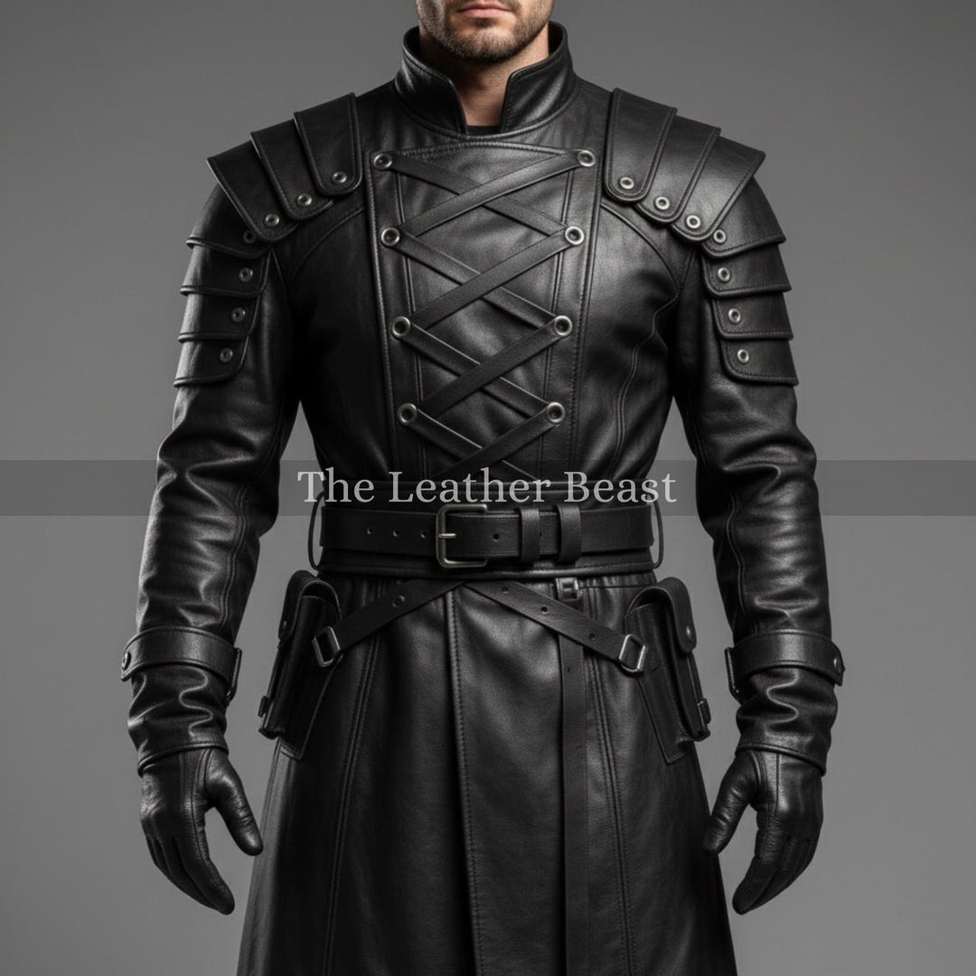 Handmade Leather Warrior Trench Coat – Cosplay Larp Costume - Etsy