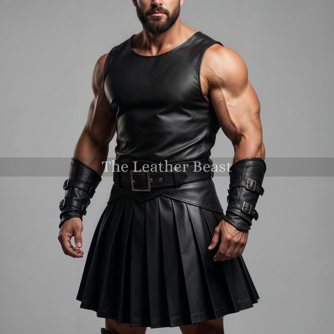 Handmade Leather Gladiator Costume: Roman Warrior Kilt & Armor - Etsy