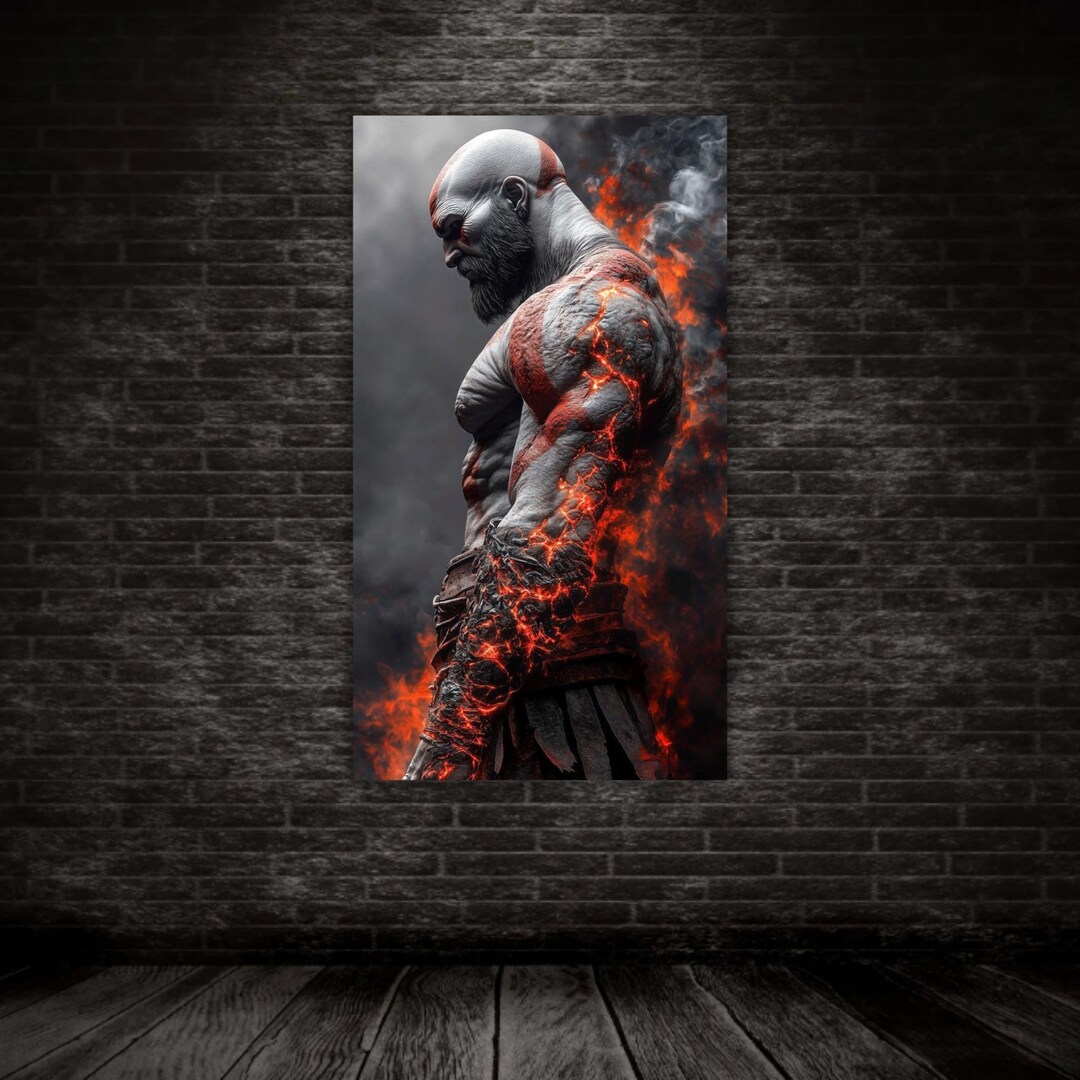 God of War Metal Wall Art: Kratos Lava Arm, Epic Gamer Decor - Etsy