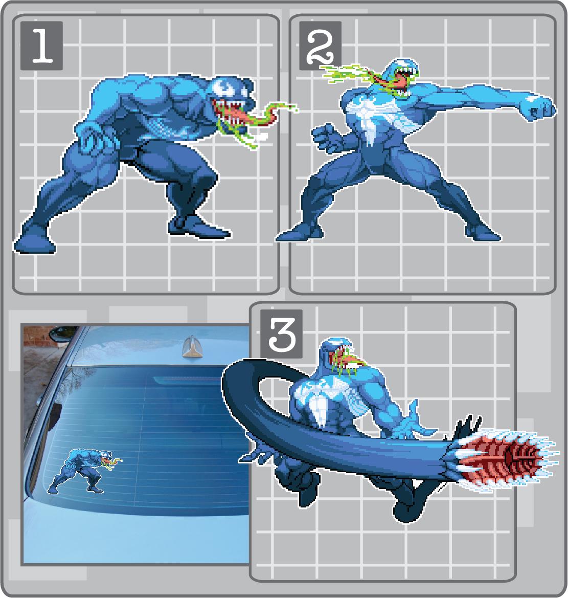 VENOM Vinyl Decal From Marvel Vs. Capcom. Choose Your Favorite Pose ...