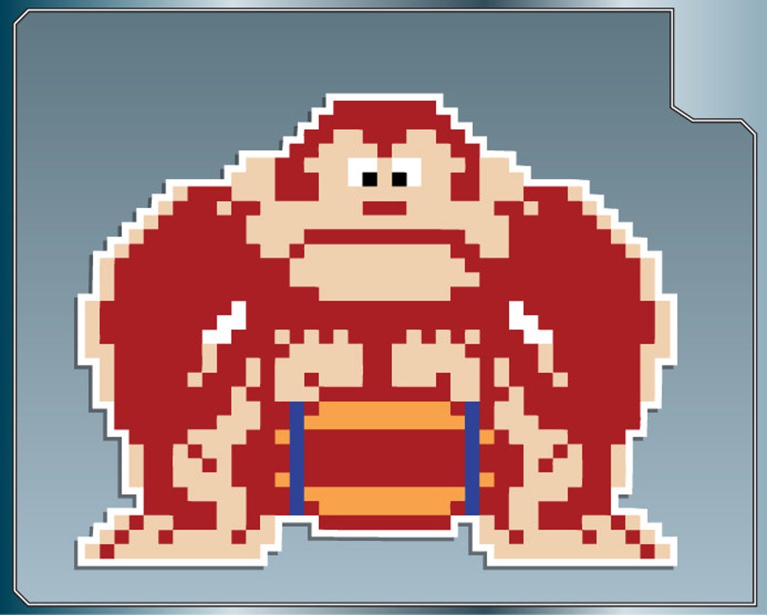 DONKEY KONG With a Barrel Sprite Vinyl Decal From Donkey Kong - Etsy Canada