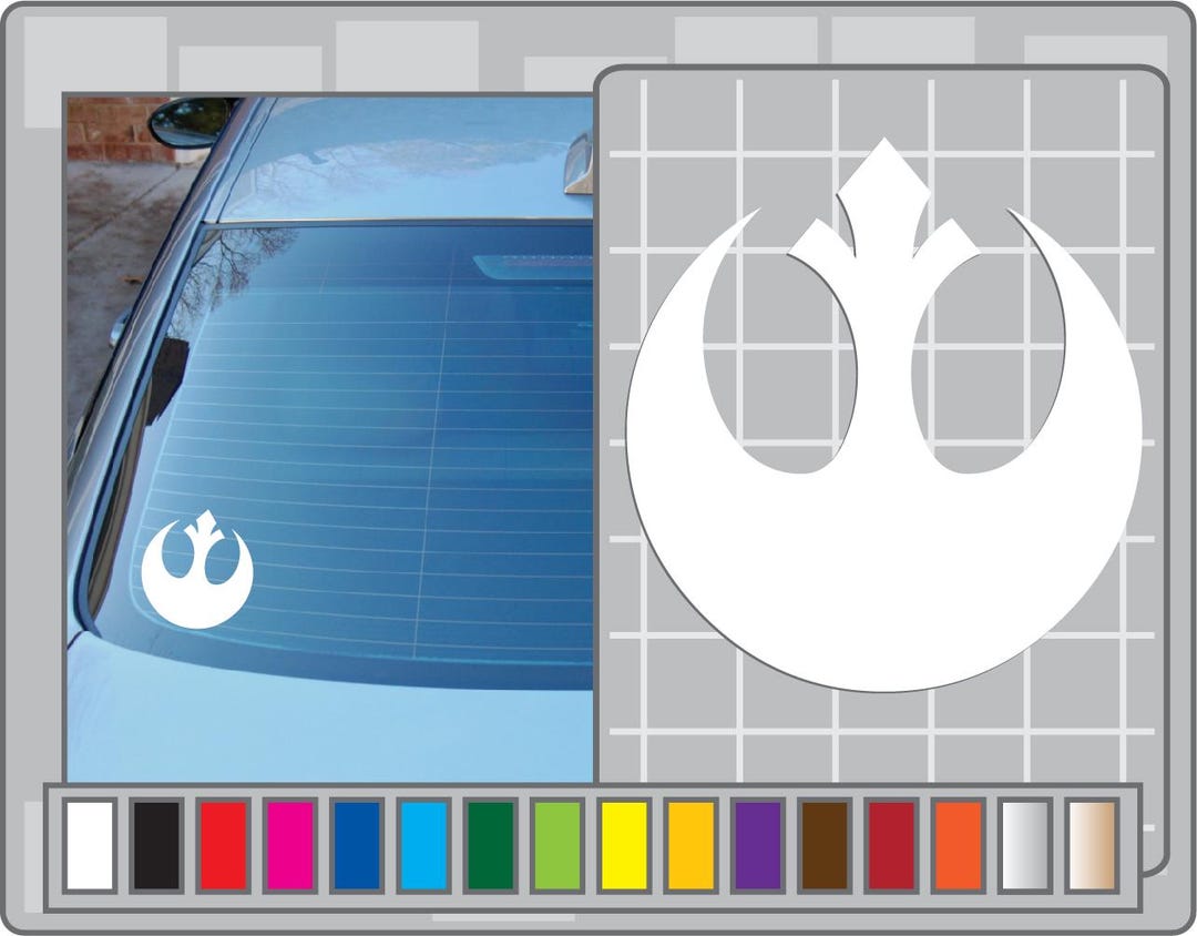 REBELLION Logo Cut Vinyl Decal #1 Rebel Logo Star Wars Sticker - Etsy