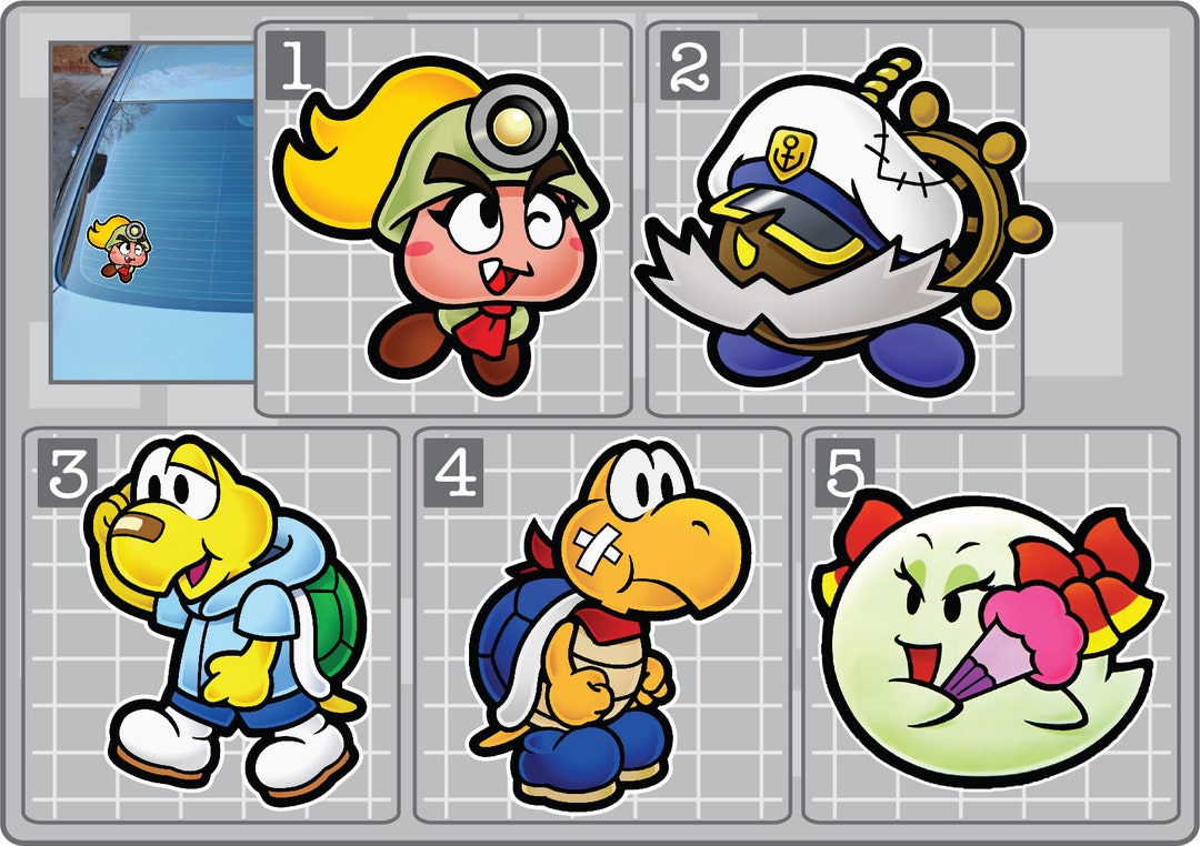 Paper Mario Characters Vinyl Decal Choose Your Favorite! Goombella ...
