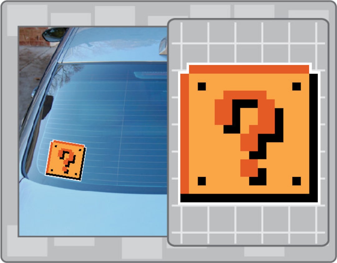 MYSTERY BOX Sprite No. 1 From Super Mario Bros. Vinyl Decal Video Game ...