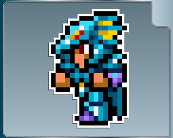 EDGE Sprite No. 1 From Final Fantasy IV 8 Bit Vinyl Decal | Etsy