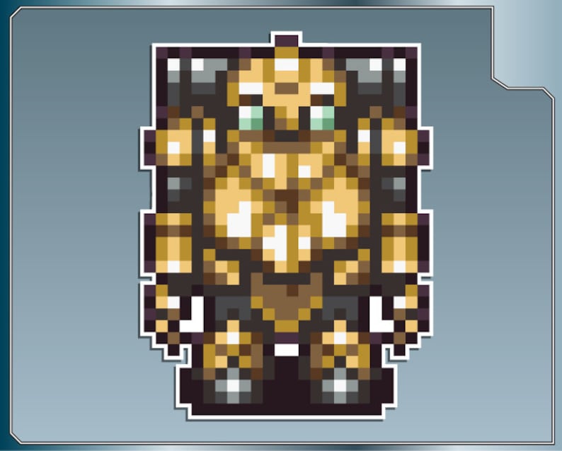 ROBO Sprite No. 1 from Chrono Trigger 16 Bit Vinyl Decal | Etsy