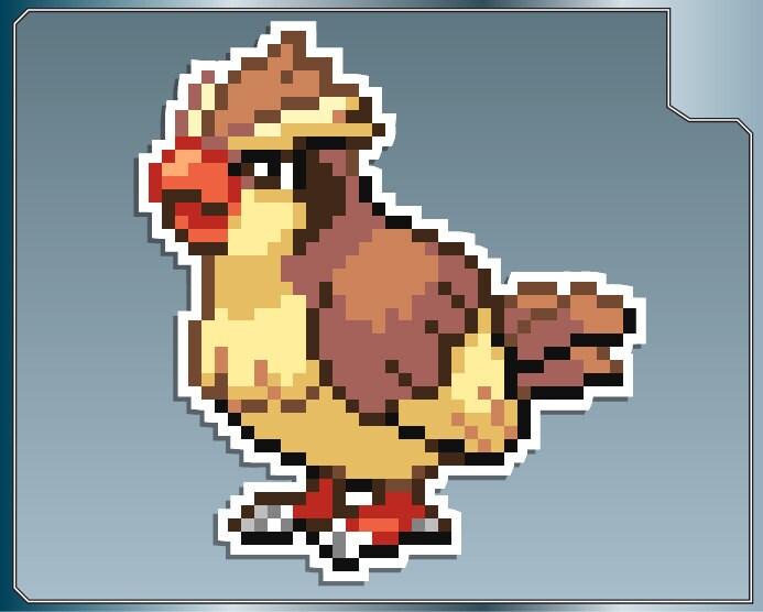 Sprite De Volta Pidgey Transformando Pokémon Pássaro Em Fóssil Pt.1