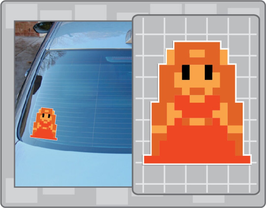 Princess Zelda 8bit Vinyl Decal Sticker From the Legend of Zelda - Etsy