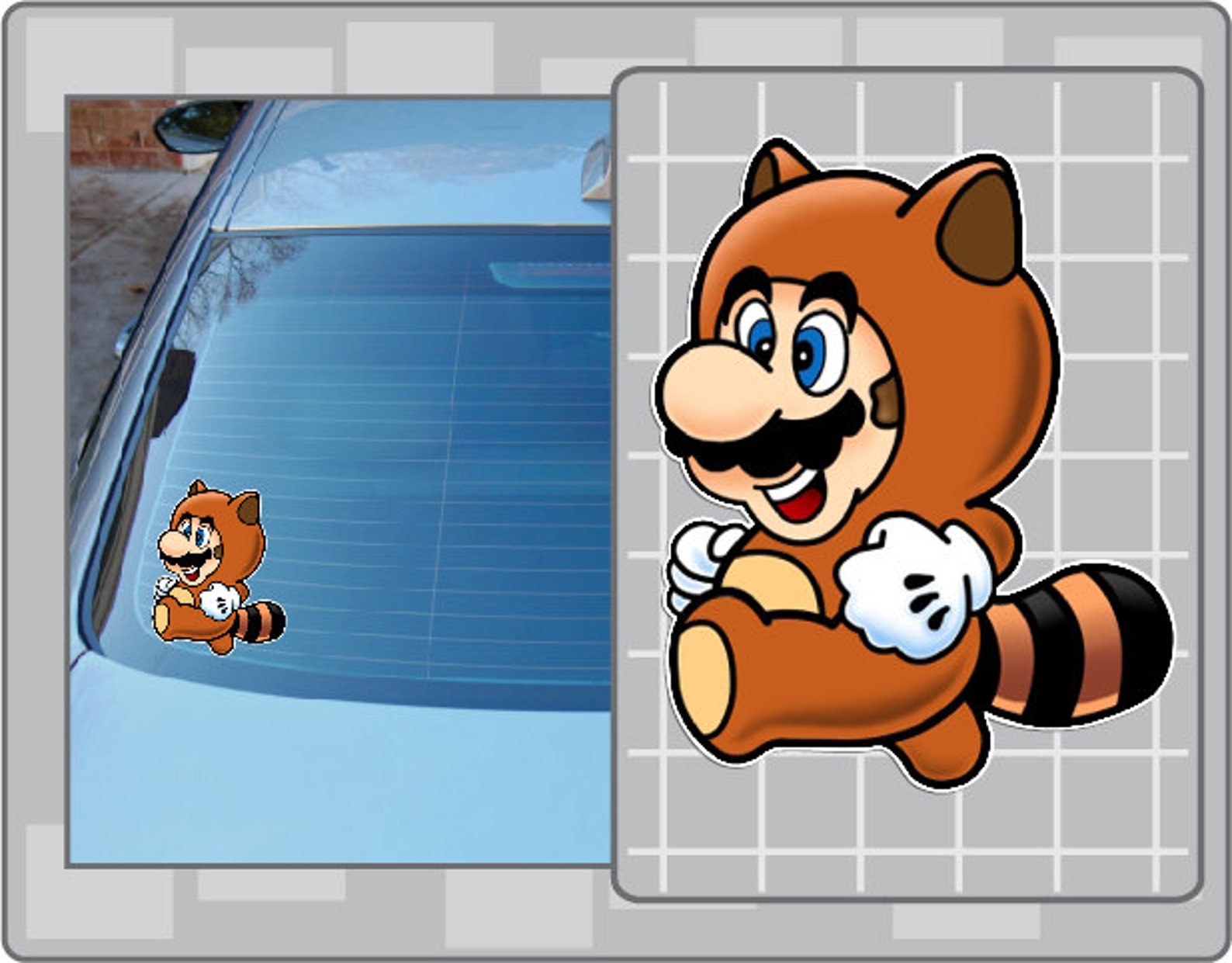 TANOOKI MARIO Cartoon Vinyl Decal From Super Mario Bros. 3 Sticker for ...