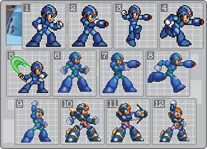 Mega Man Sprites Character Pack 2 Choose Your Favorite Megaman Car ...