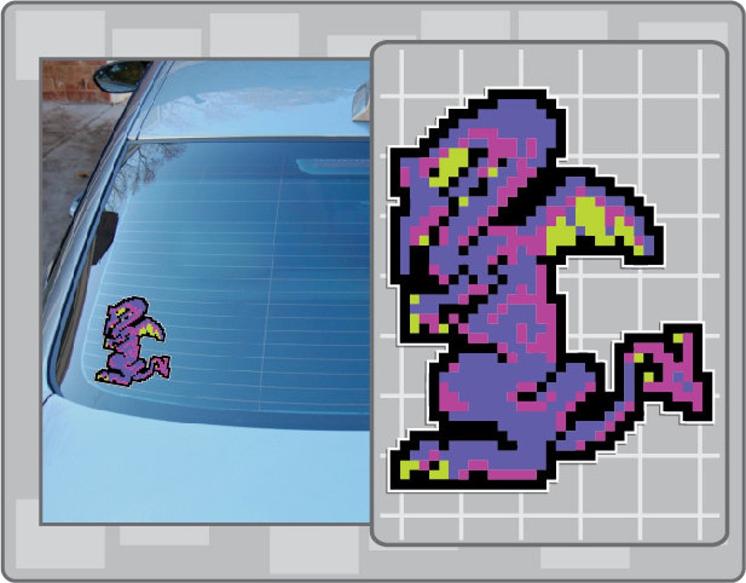 RIDLEY Sprite From Metroid 8bit Vinyl Decal Video Game Sticker Laptop ...