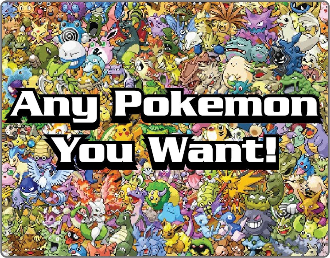 Custom POKEMON Vinyl Decal Sticker for Almost Anything! - Etsy