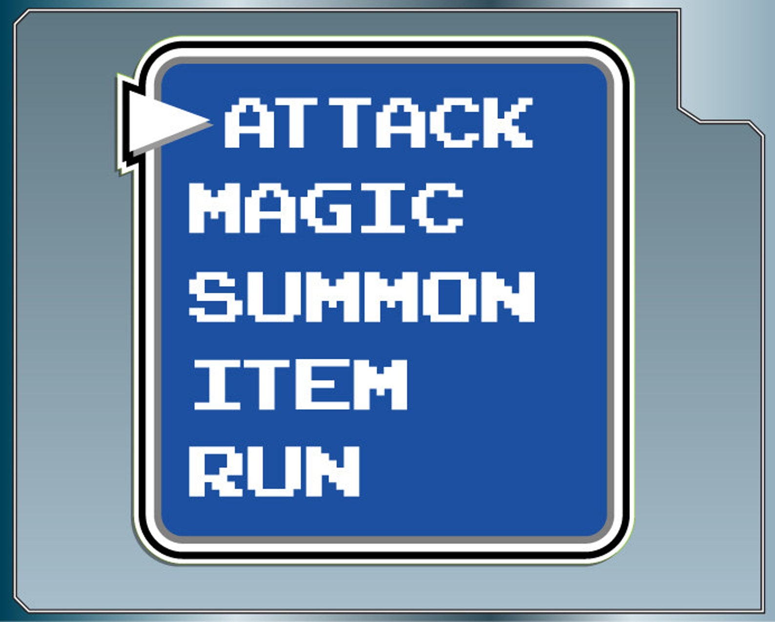 ATTACK MENU From Final Fantasy Funny Video Game Bumper Sticker | Etsy