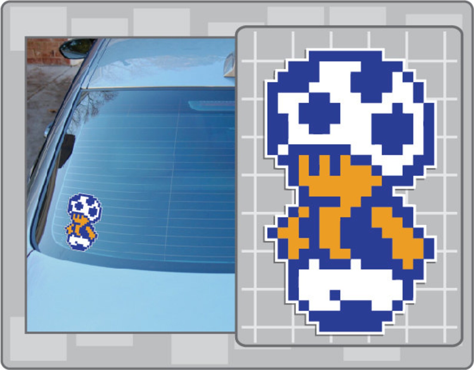 TOAD 8bit Sprite Vinyl Decal No. 2 From Super Mario Bros. 2 - Etsy