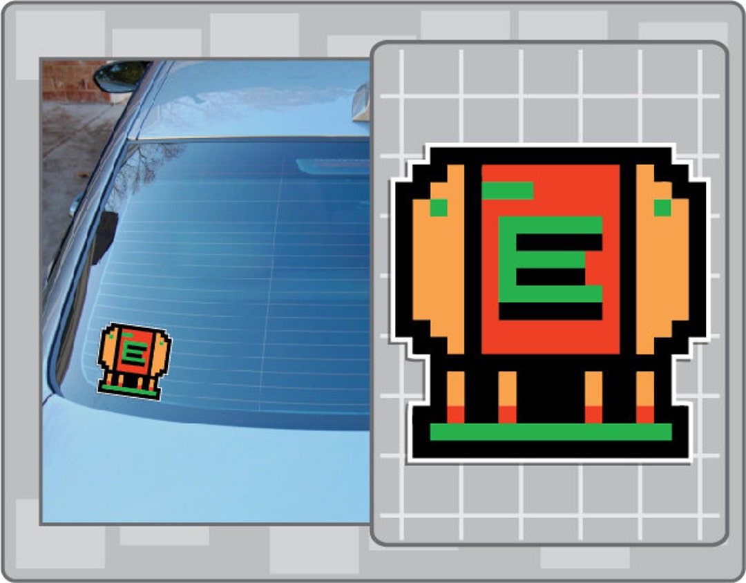 ENERGY TANK Sprite From Metroid 8bit Vinyl Decal Video Game Sticker ...
