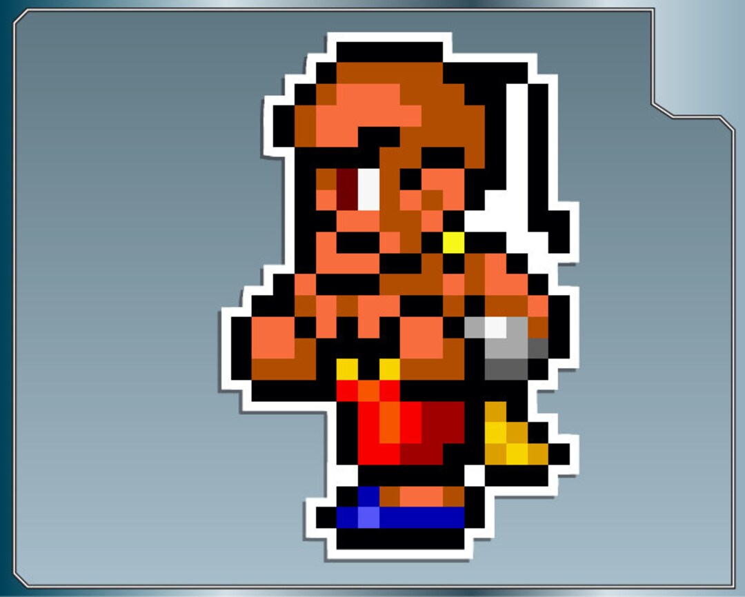 YANG Sprite No. 1 From Final Fantasy IV 8 Bit Vinyl Decal Classic NES ...
