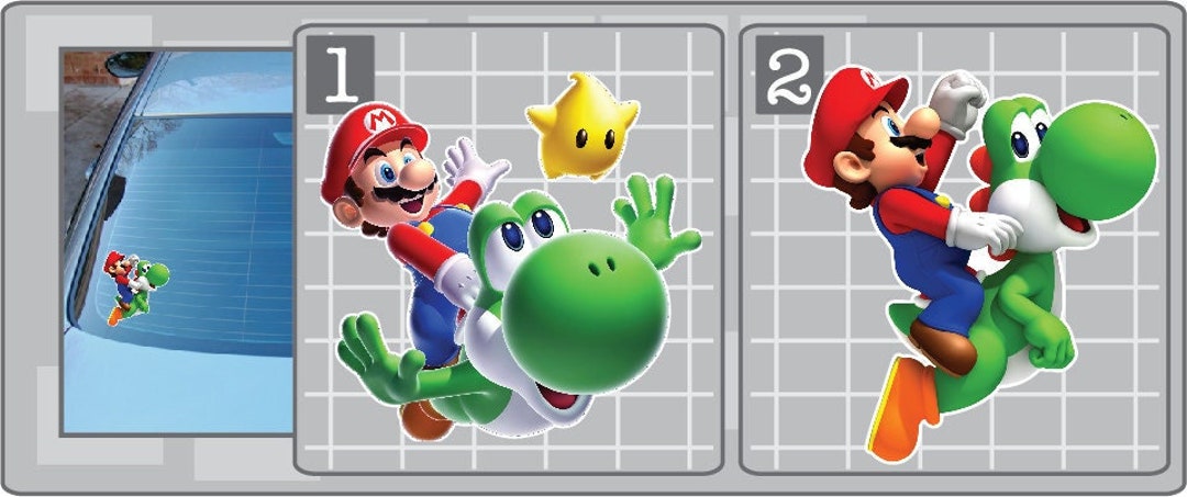 MARIO & YOSHI Vinyl Decal From Super Mario Bros. Choose a Character ...