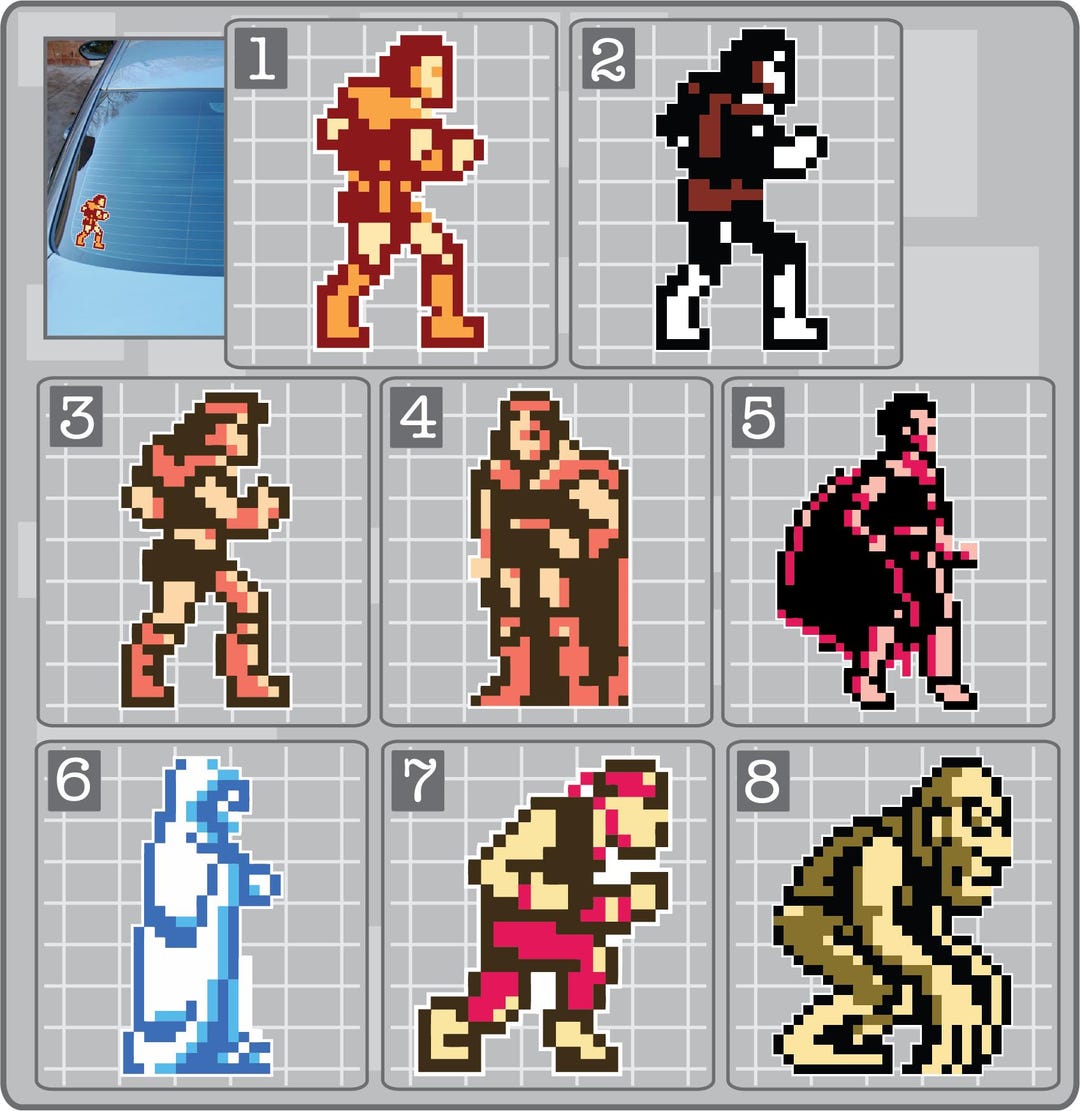 CASTLEVANIA Heroes Sprite Vinyl Decals From Castlevania Car Window ...