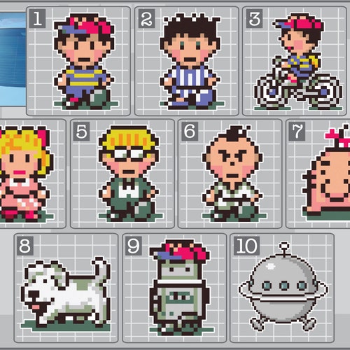 EARTHBOUND Heroes 8bit Sprite Vinyl Decal From Choose a - Etsy