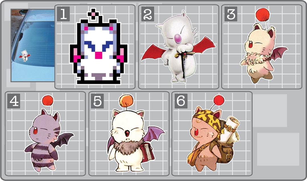 MOOGLE From Final Fantasy Vinyl Decal Choose Your Favorite Mog Sticker ...
