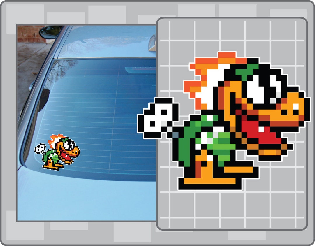 MECHA-KOOPA 8bit Sprite Vinyl Decal From Super Mario Bros. Robot Koopa ...