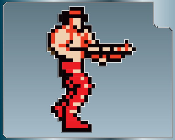 RED COMMANDO Sprite Vinyl Decal From Contra Sticker for Just | Etsy