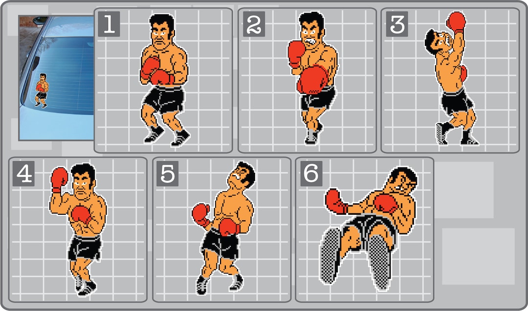 Piston Honda From Mike Tyson's Punch Out! Vinyl Decals Car Window NES ...